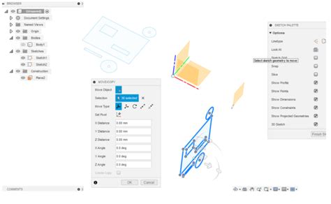 How To Copy Paste Sketch Into Another Or Same Sketch Within Same Autodesk Fusion Project