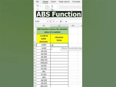 ABS Excel Function | How to Get Absolute Value in Excel? - YouTube