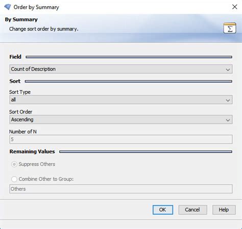 i net clear reports help sort order by summary