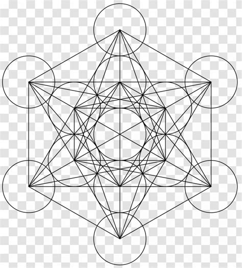 Sacred Geometry Overlapping Circles Grid Metatron Mandala GEOMETRI Transparent PNG