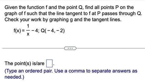 Solved Given The Function F And The Point Q Find All Points