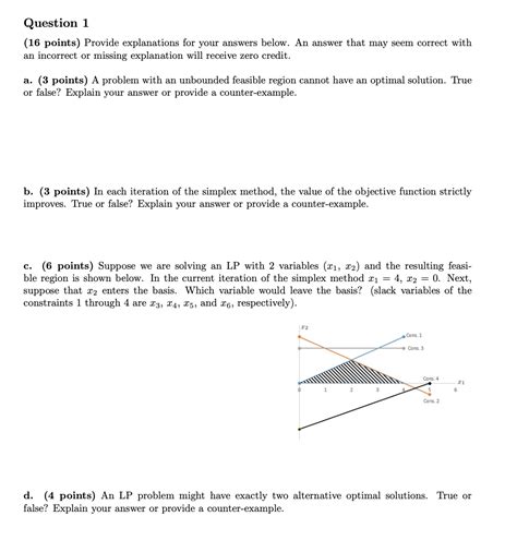 solved question 1 16 ﻿points ﻿provide explanations for your