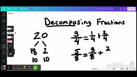 Decomposing Fractions Youtube