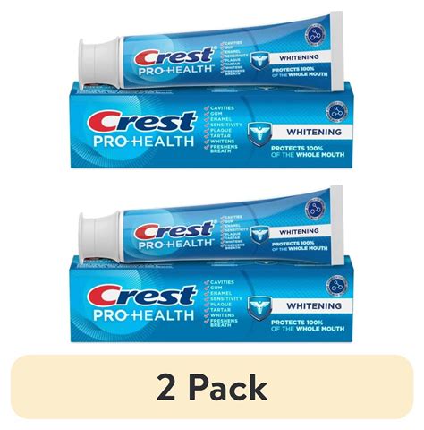 2 Pack Crest Toothpaste Pro Health Whitening Gel Toothpaste 43 Oz