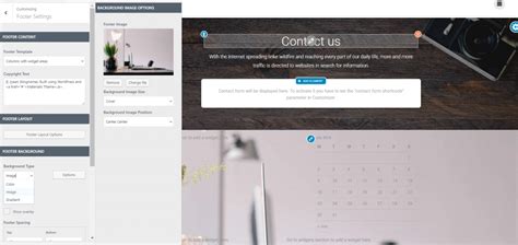 Customize Footer Background Materialis Theme