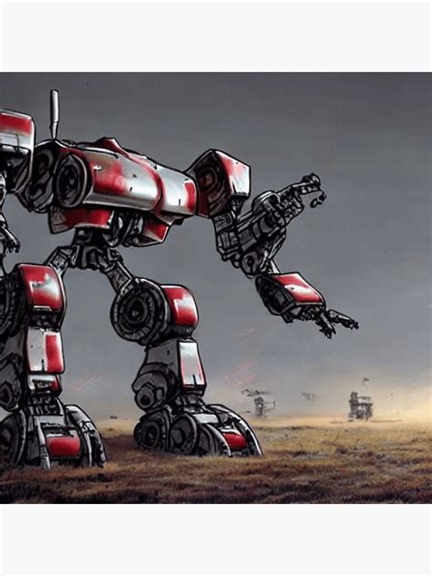 Miltary Mecha Robot Sticker For Sale By Krakota Redbubble