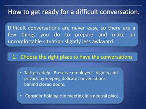 Tips For Delivering Difficult Conversations | PPTX