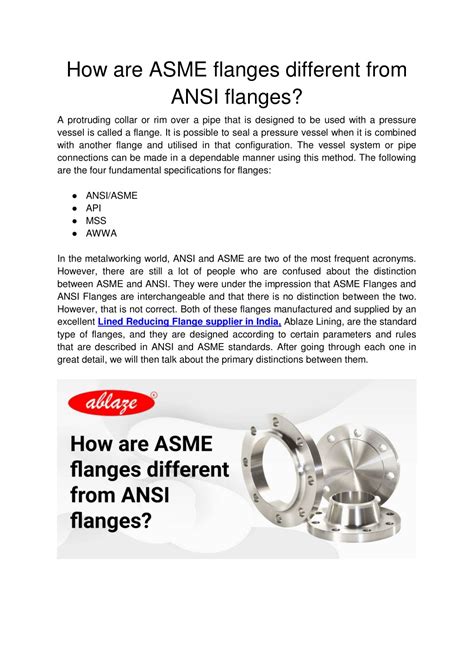 PPT How Are ASME Flanges Different From ANSI Flanges PowerPoint Presentation ID