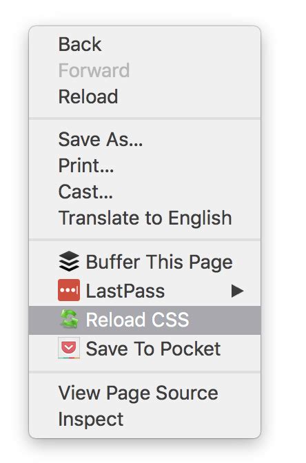 Reload CSS Plugin For Google Chrome Rafal Tomal