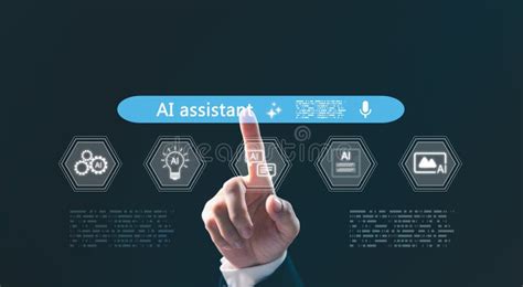Ai Powered Assistance User Interacting With Virtual Ai Assistant Interface On Mobile Laptop
