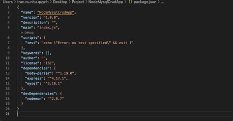 tạo api với nodejs express và mysql