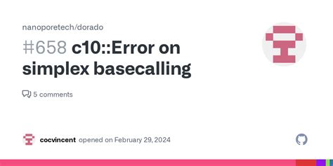 C10 Error On Simplex Basecalling Issue 658 Nanoporetech Dorado