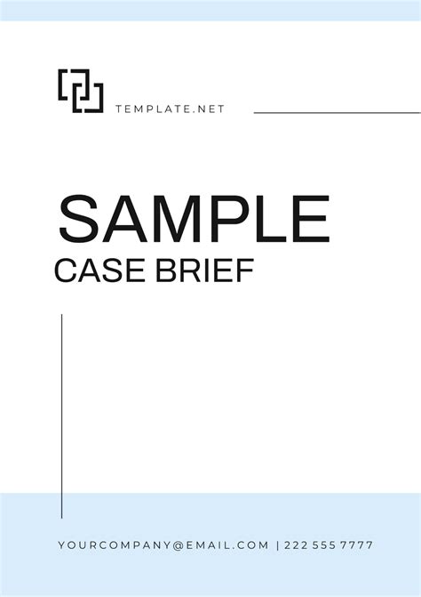 FREE Case Brief Templates Edit Online Download Template Net