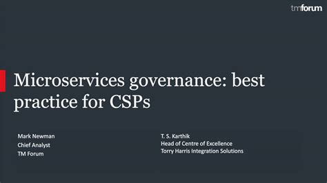 Webinar Microservices Governance Best Practices For Csps