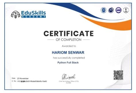 Hariom Senwar On Linkedin Python Fullstackdevelopment Eduskills
