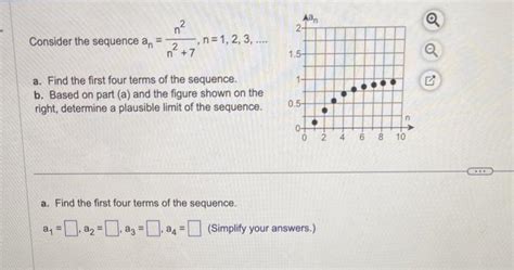 solved consider the sequence an n2 7n2 n 1 2 3 … a find the