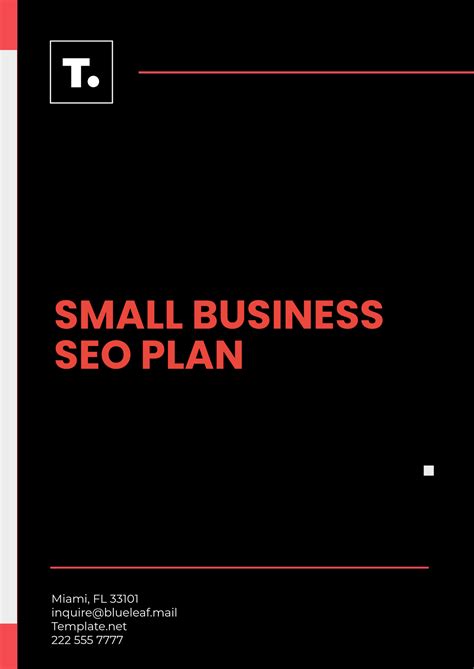 Free Small Business Seo Plan Template To Edit Online