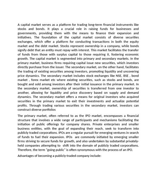 Ipo Capm And Portfolio Theory Pdf Financial Risk Initial Public