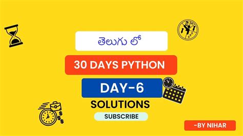 30 Days Python Day 6 Solutions 6 Youtube