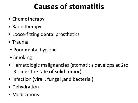 Infection Of The Oral Mucosa Affecting Ingestion Ppt