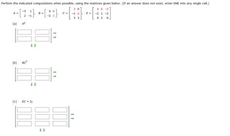 Solved Perform The Indicated Computations When Possible