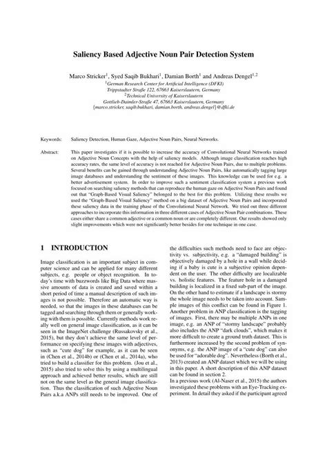 Pdf Saliency Based Adjective Noun Pair Detection System Dokumentips