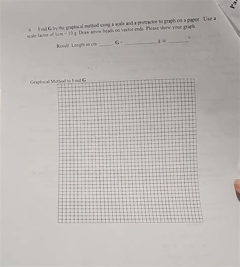 6 find g by the graphical method using a scale and a