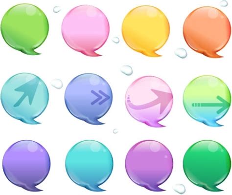 Vector Color Dialog Bubble Vectors Graphic Art Designs In Editable Ai