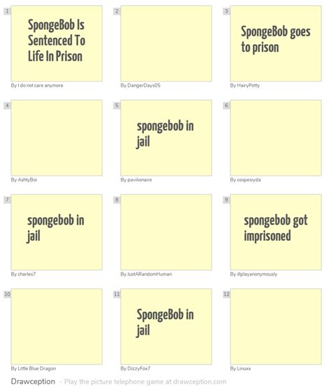 Spongebob Is Sentenced To Life In Prison Drawception