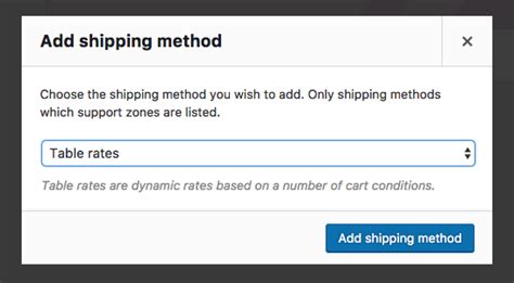 table rate shipping woocommerce