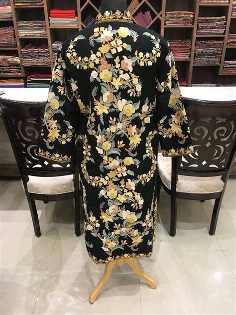 Coat Long Coats Embroidered Jacket For Woman Kashmiri Etsy Polska