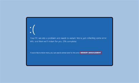 How To Fix Windows Stop Code Memory Management Bsod Error Techcult