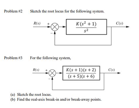 Solved Problem 2 Sketch The Root Locus For The Following