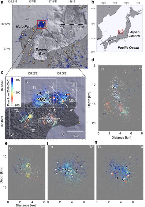 Hypocenter Distribution Of The Earthquake Swarm In The Northeastern Of Download Scientific