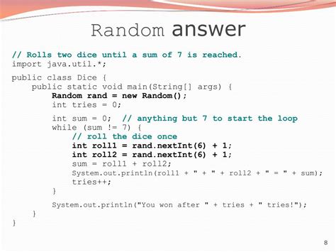 Ppt Generating Random Numbers With Java Basics And Practical