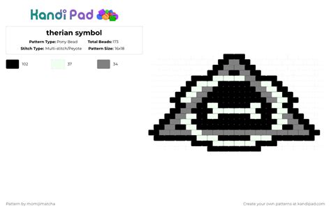Therian Symbol Pony Bead Pattern Kandi Pad Kandi Patterns Fuse Bead Patterns Pony Bead