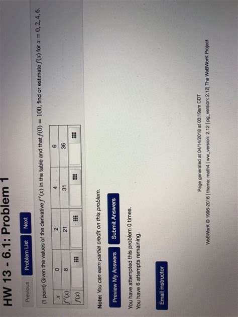 Solved Hw 13 61 Problem 1 Problem List Next 1 Point