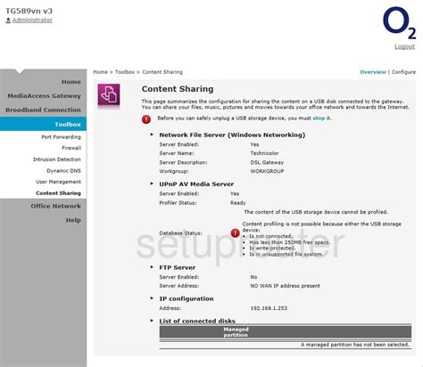 All Screenshots For The Technicolor TG589vn V3