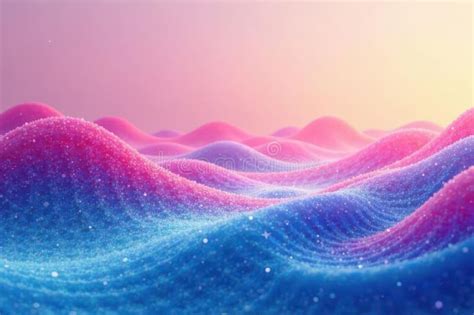 Subtle Undulating Lines Soft Color Gradient Calming Effect Grey Smooth Color Stock