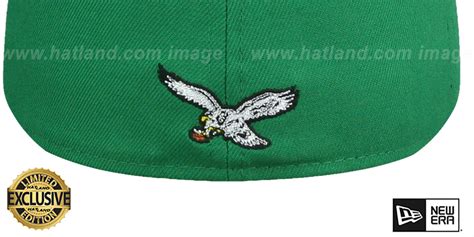 Philadelphia Eagles Throwback Nfl Ligature Green Fitted Hat