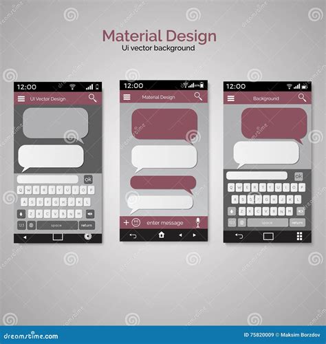 Smartphone Chatting Sms Messages Speech Bubbles Smartphone Key Stock