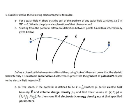 solved 1 explicitly derive the following electromagnetic