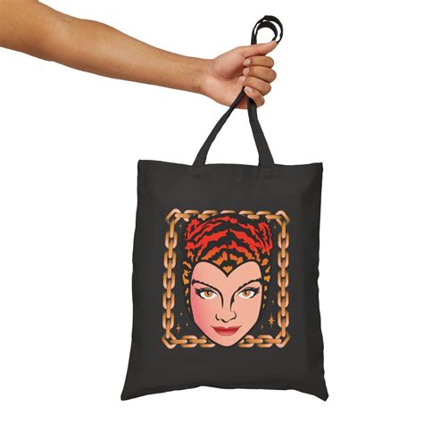 La Tigra Retro Tiger Pinup Tattoo Chainlink Pop Art Cotton Canvas Tote