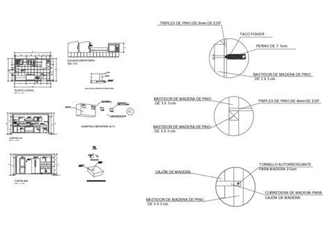 Sectional Detail Of Kitchen 2d View Cad Block Autocad File Artofit