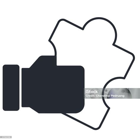 흰색 배경에 고립 된 퍼즐을 들고 손 스톡 일러스트 아이콘 기호 벡터 비즈니스 손 아이콘 기호 단색 아이콘 퍼즐 조각 0명에 대한 스톡 벡터 아트 및 기타 이미지 Istock