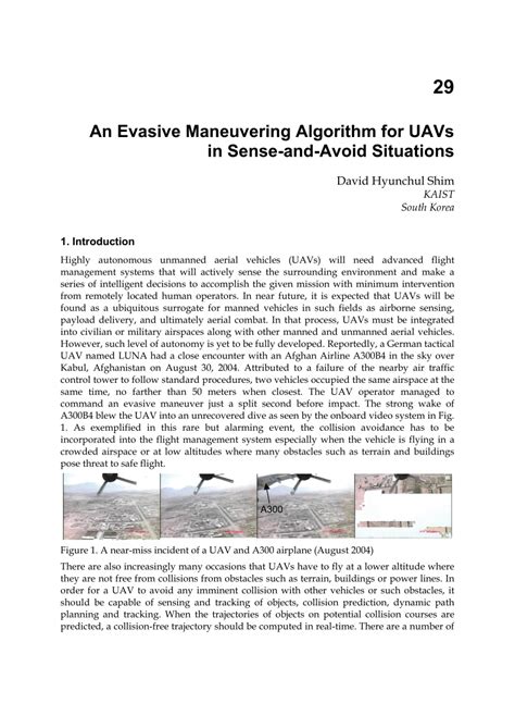 Pdf An Evasive Maneuvering Algorithm For Uavs In Sense And Avoid