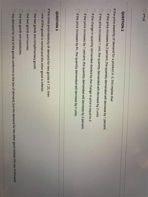 Solved QUESTION If The Price Elasticity Of Demand For A Chegg