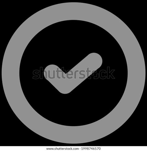 gray checkmark icon apps websites stock vector royalty free