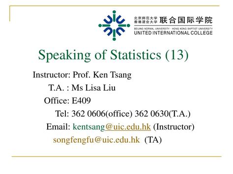 Ppt Instructor Prof Ken Tsang Ta Ms Lisa Liu Office E409