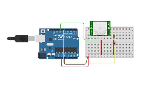 Circuit Design Pir Sensor And Led Tinkercad